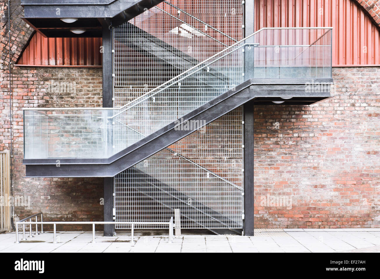 A staircase on the external wall of an urban building Stock Photo - Alamy