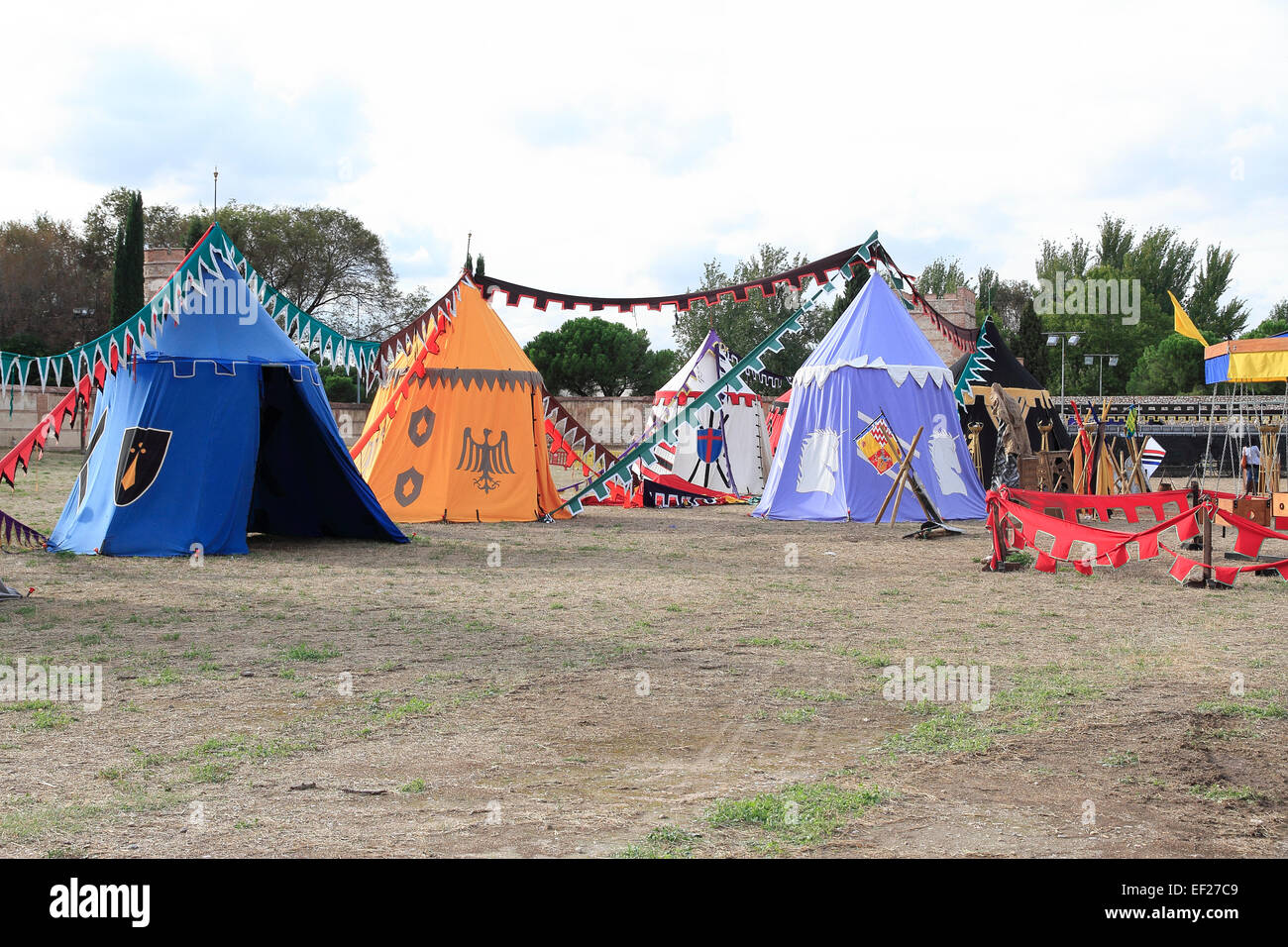 Medieval tournament tents hi-res stock photography and images - Alamy