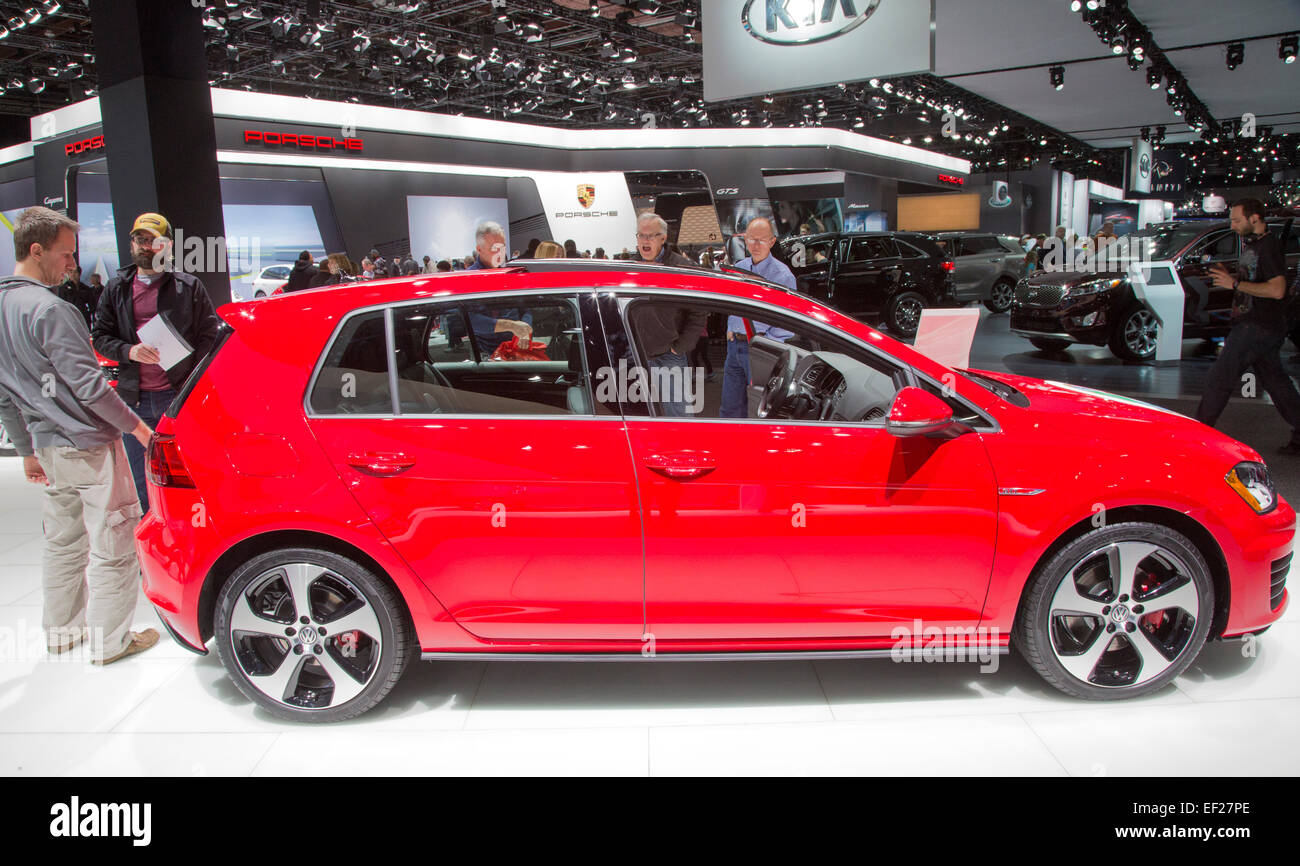 Detroit, Michigan - The VW Golf on display at the North American ...