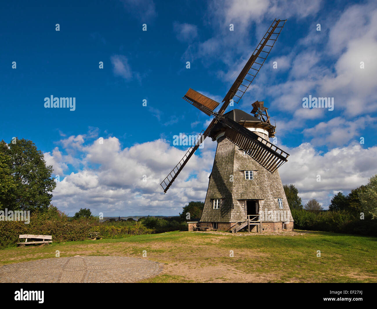 A wind mill in Benz (Germany Stock Photo - Alamy