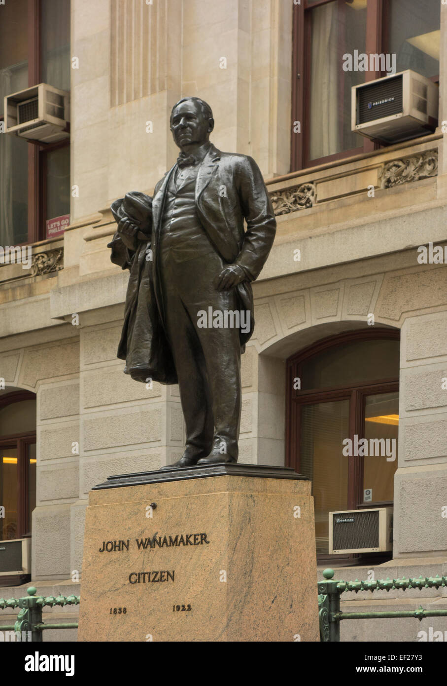 John Wanamaker statue city hall Philadelphia PA Stock Photo - Alamy