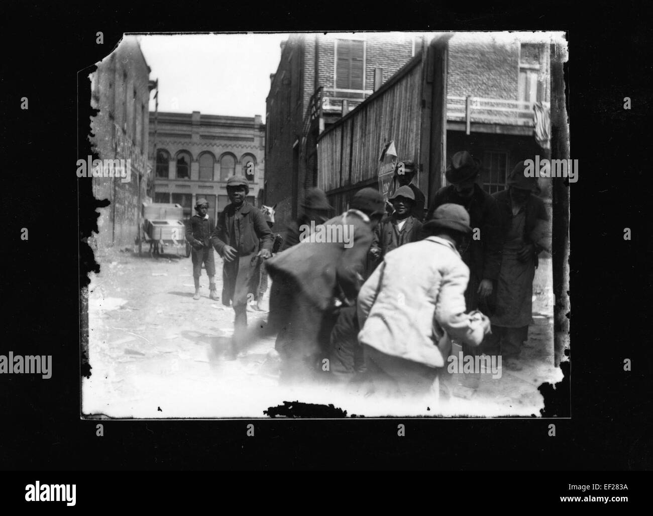 Crap game in Locust St alley, behind Cole and Co 159 Stock Photo - Alamy