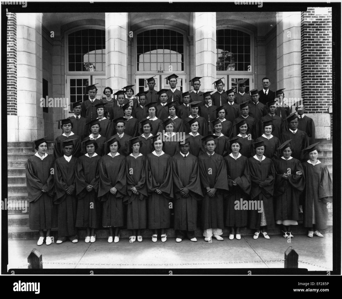 This photograph captures the graduation group from Crystal Springs High ...
