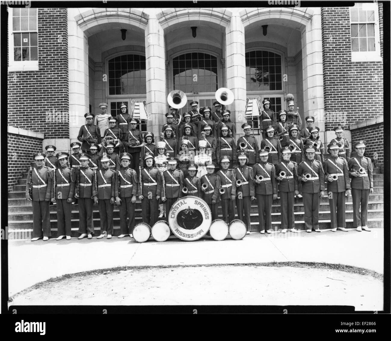Crystal Springs High School marching band and drum majorettes 155 Stock ...