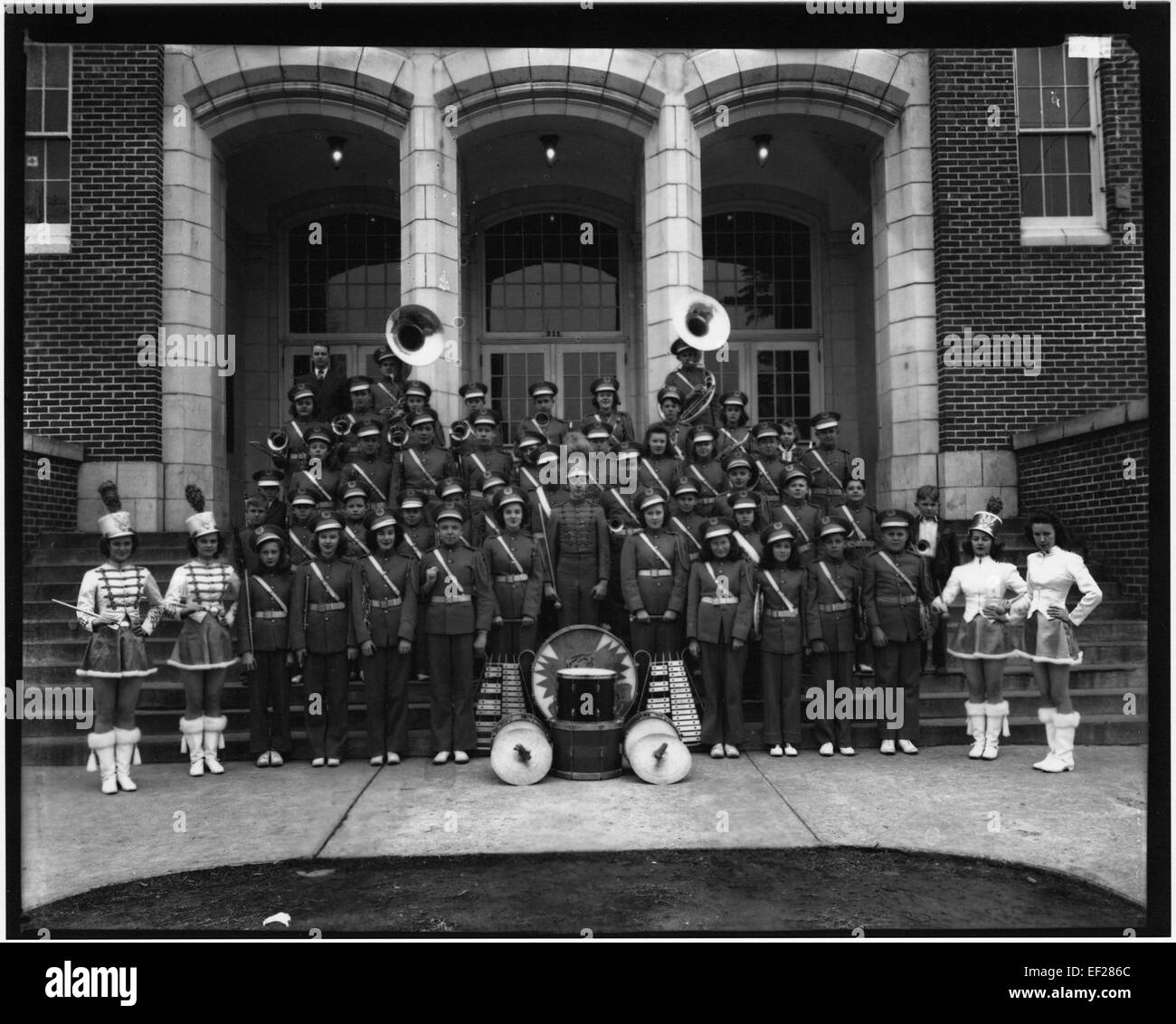 In 1942, Director Harry Rayburn is pictured with his band in ...