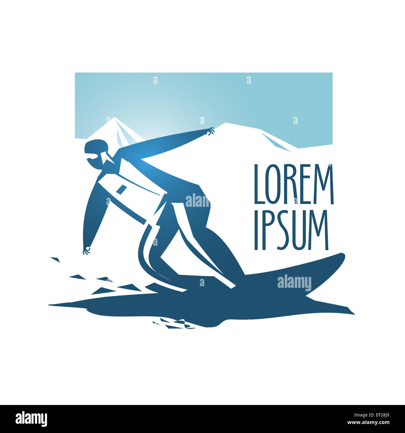 Mountains Logo Design Template High Resolution Stock Photography and ...