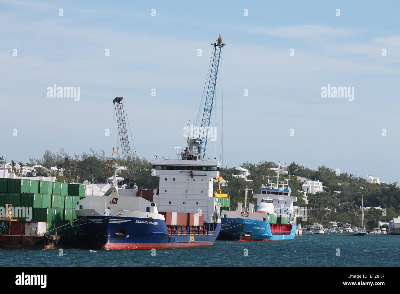 Container Ships, Hamilton, Bermuda Stock Photo - Alamy