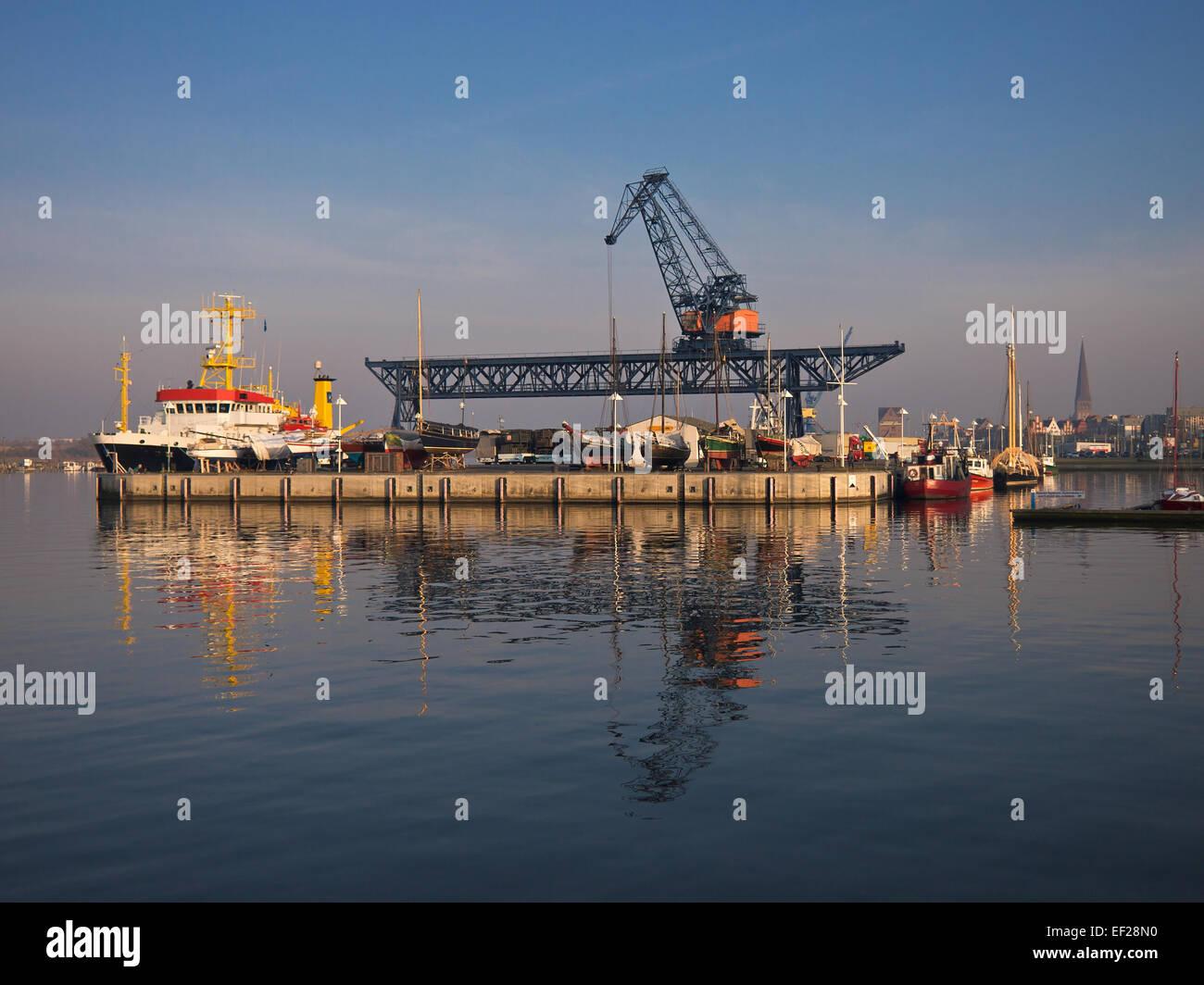 The city port of Rostock (Germany Stock Photo - Alamy