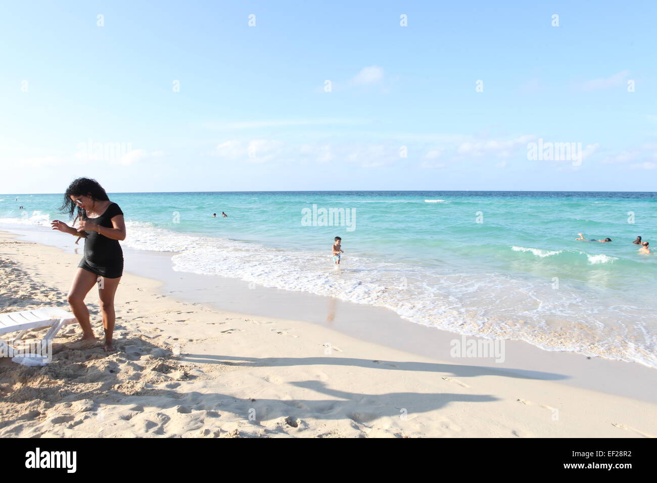 Santa Maria del Mar beach, part of the Playas del Este, about 20 km ...