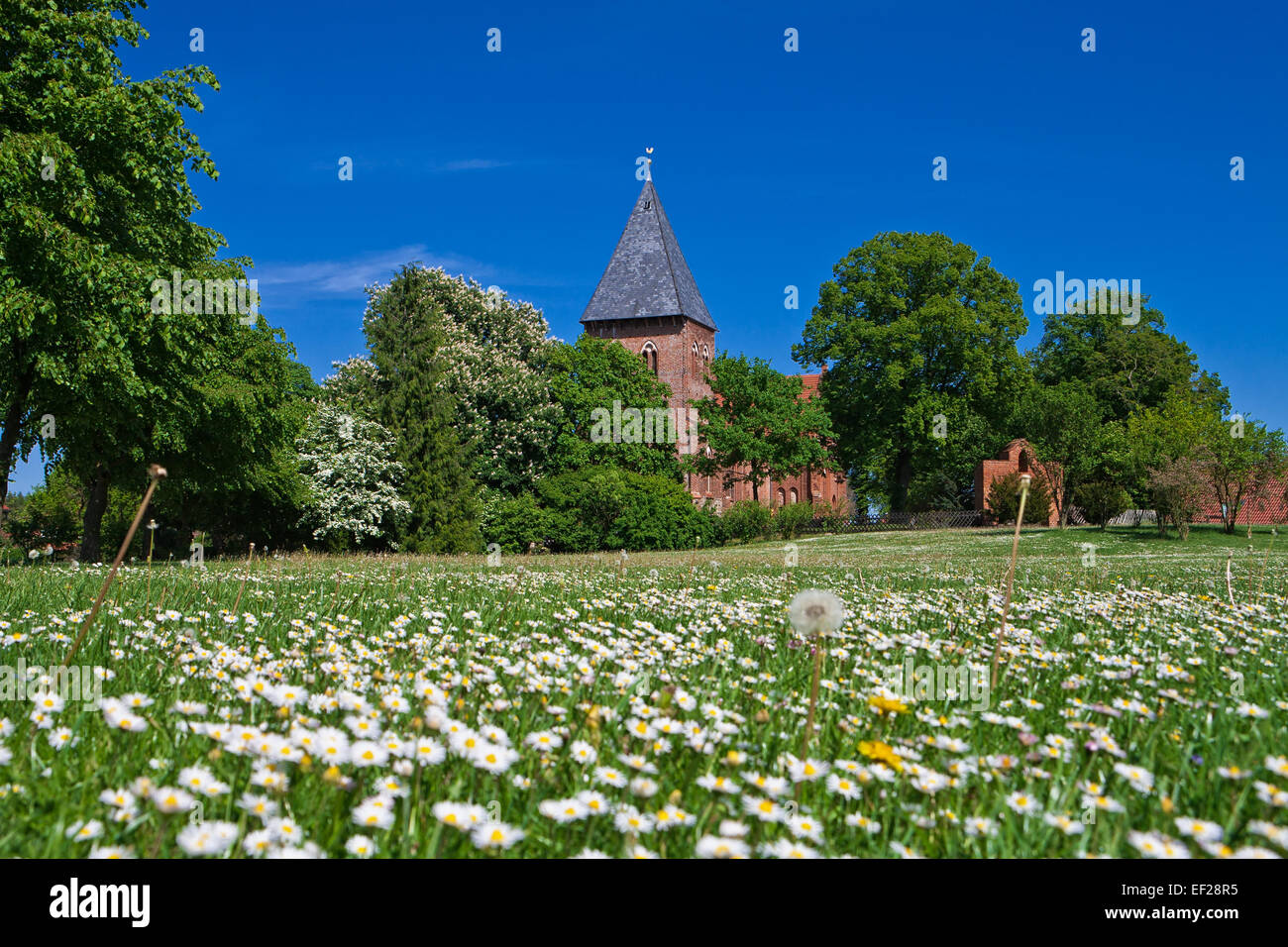A church with meadow in Germany Stock Photo - Alamy