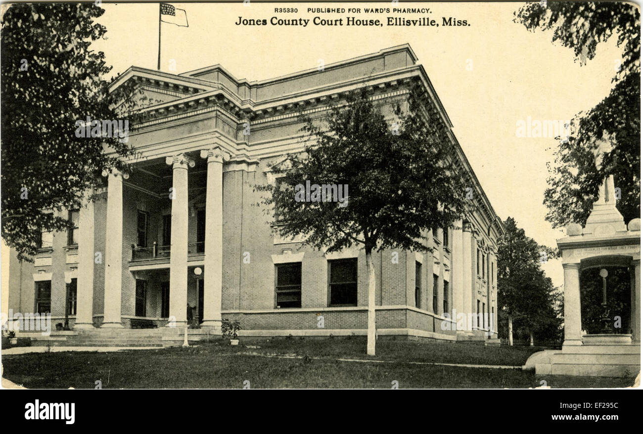 The Jones County Court House in Ellisville, Mississippi, is an ...