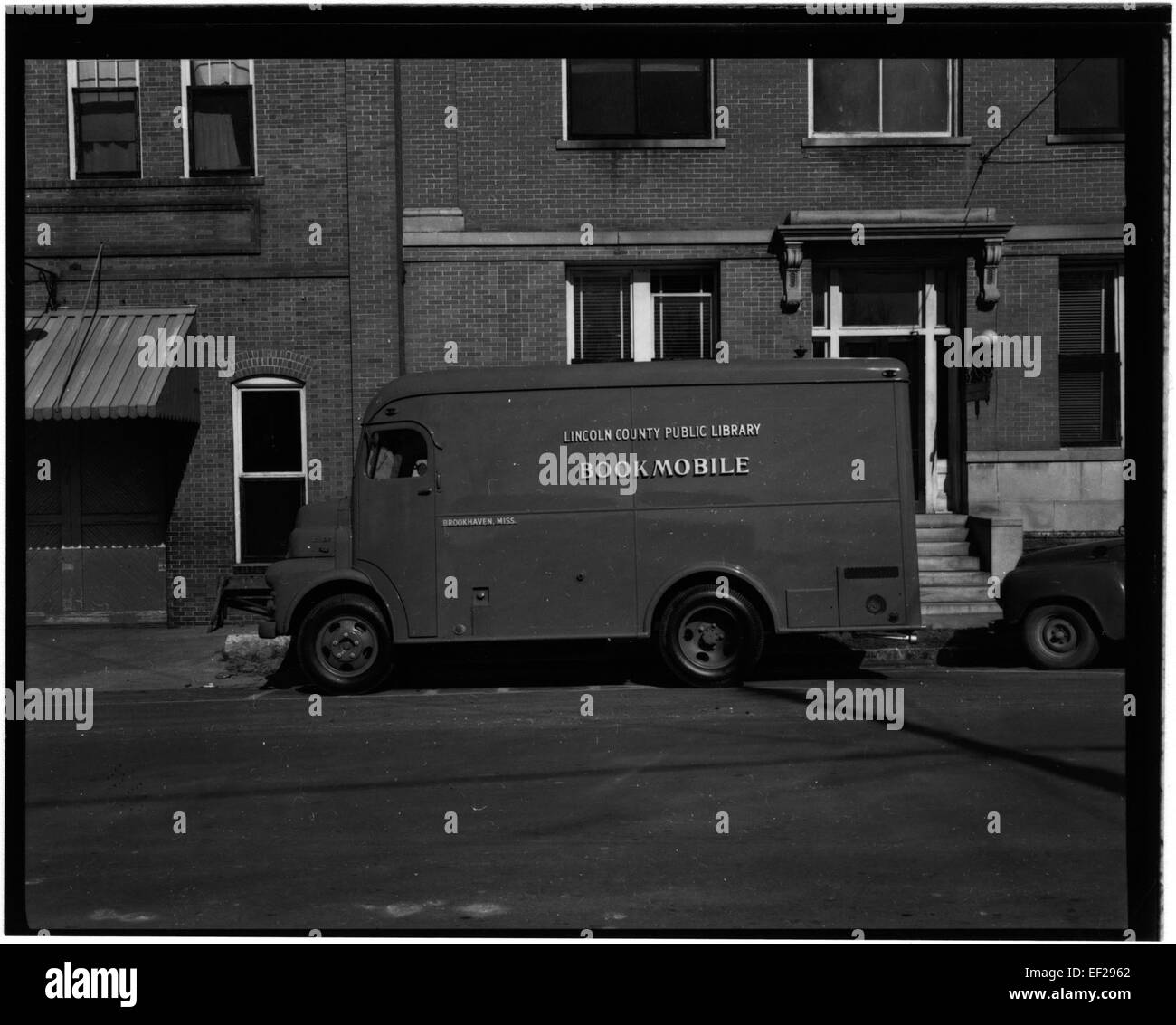A historical image of the Lincoln County Public Library bookmobile in ...