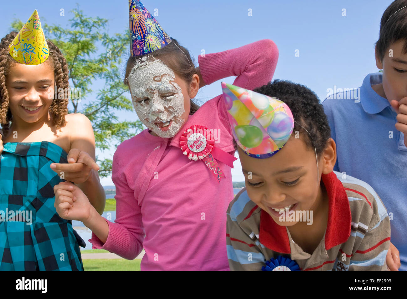 Childs face in cake hi-res stock photography and images - Alamy