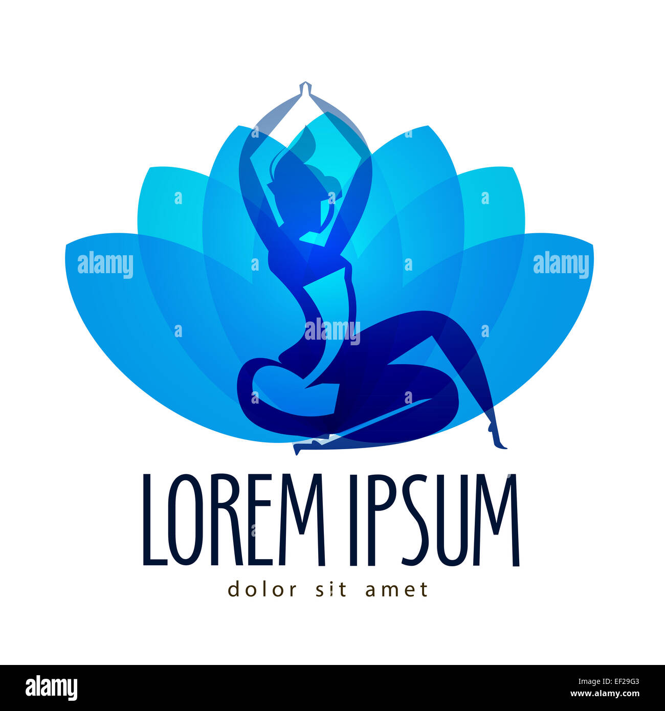 meditation vector logo design template. Yoga or relaxation icon Stock ...