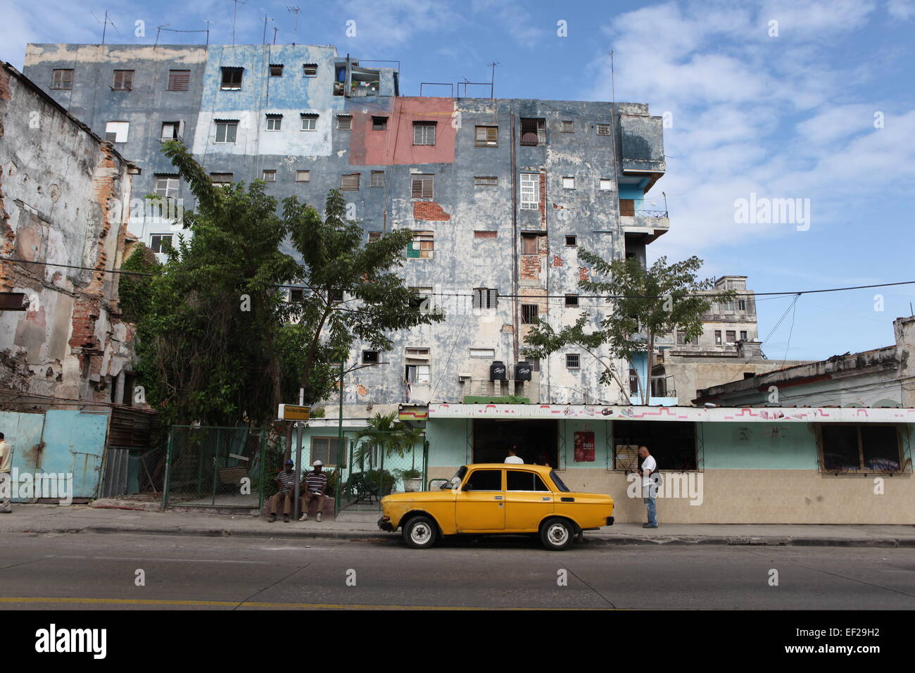 Old Lada taxi in Old Havana, Cuba Stock Photo - Alamy