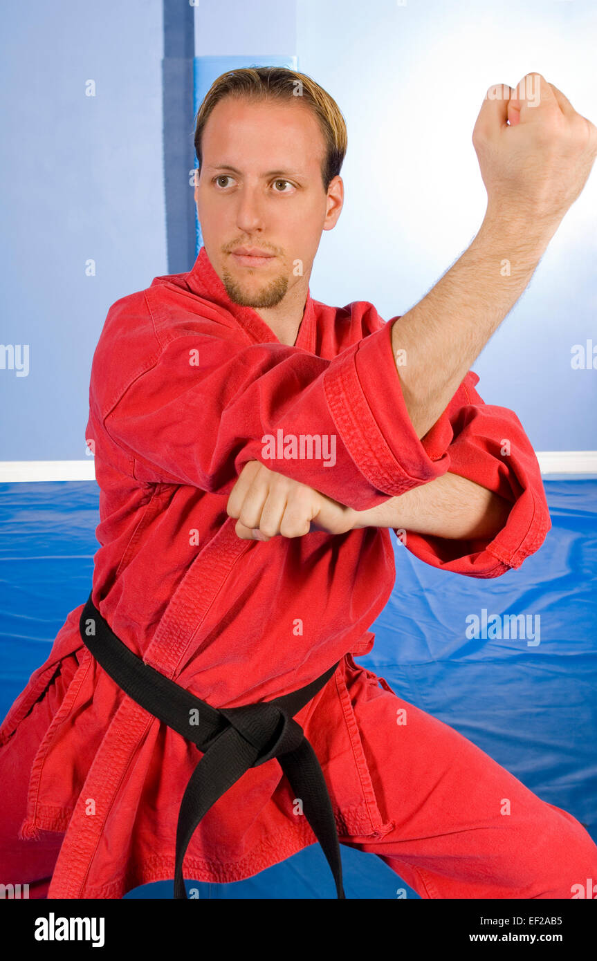 Positive male doing exercises hi-res stock photography and images - Alamy