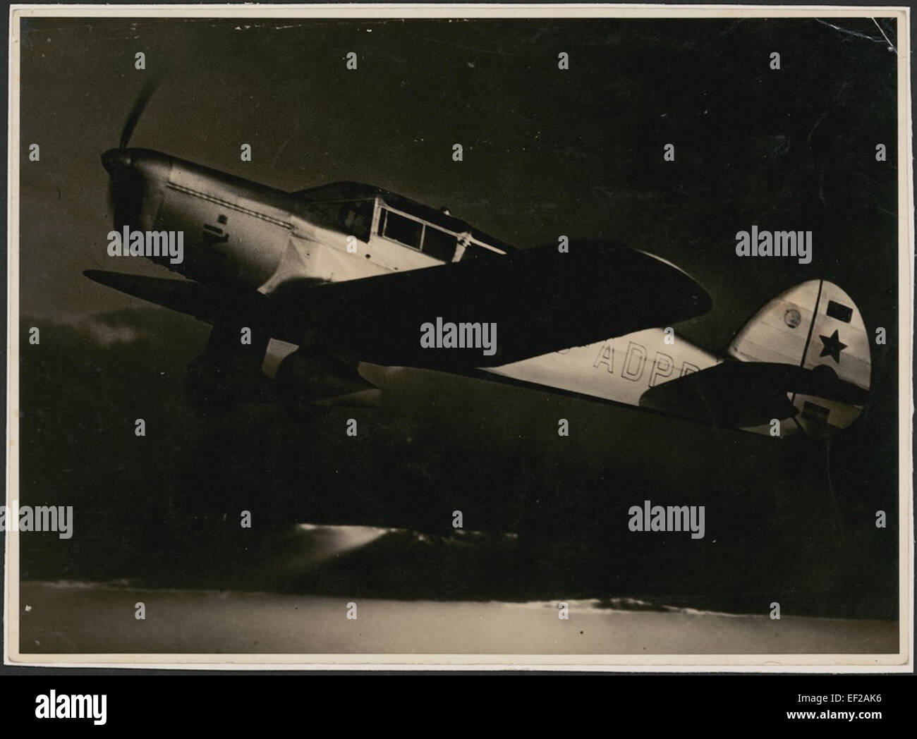This image shows Jean Batten, a pioneering aviator, taking off from ...
