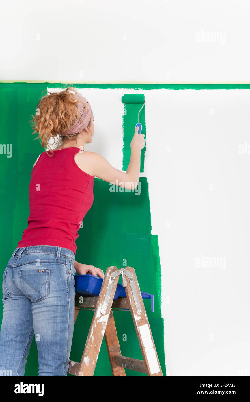 Painting on ladder hi-res stock photography and images - Alamy