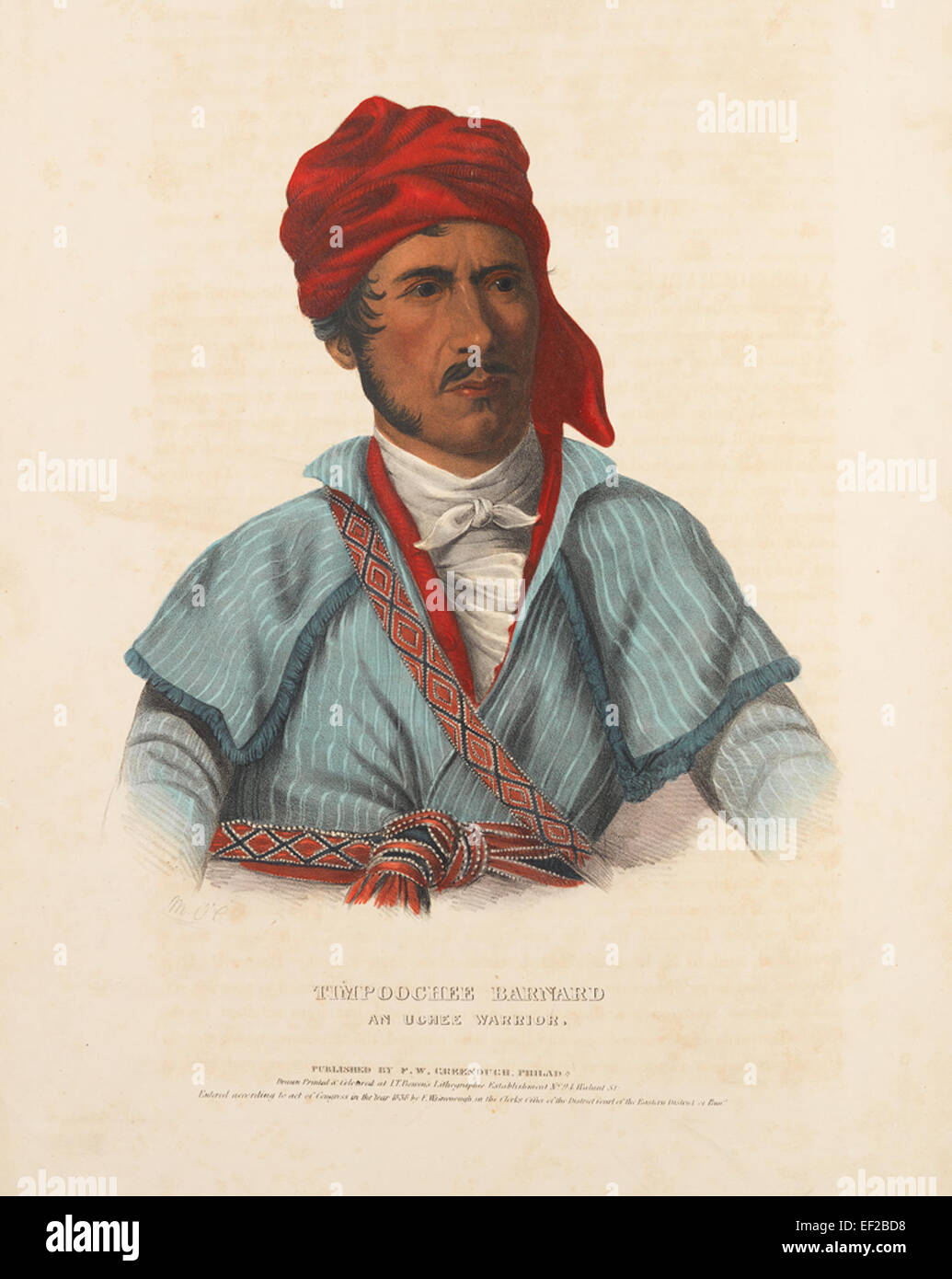 This photograph depicts Timpoochee Barnard, an Uchee (Euchee) warrior ...