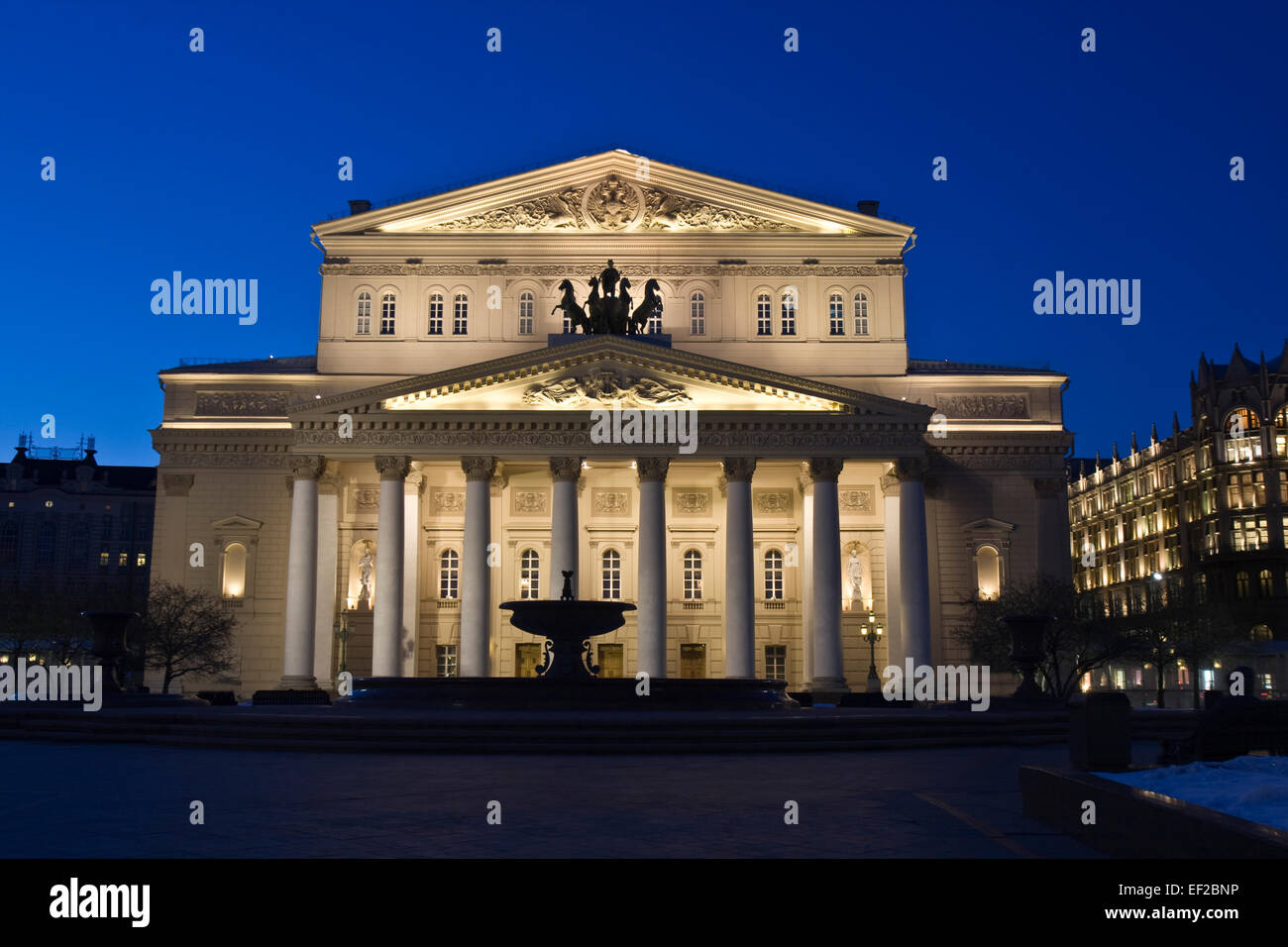 Moscow, Russia - March 26, 2012: Big (Bolshoy) opera and ballet theatre ...