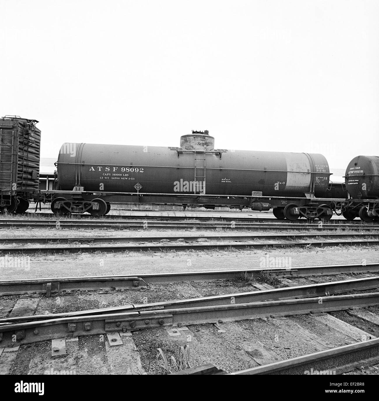 Rail tank cars Black and White Stock Photos & Images - Alamy