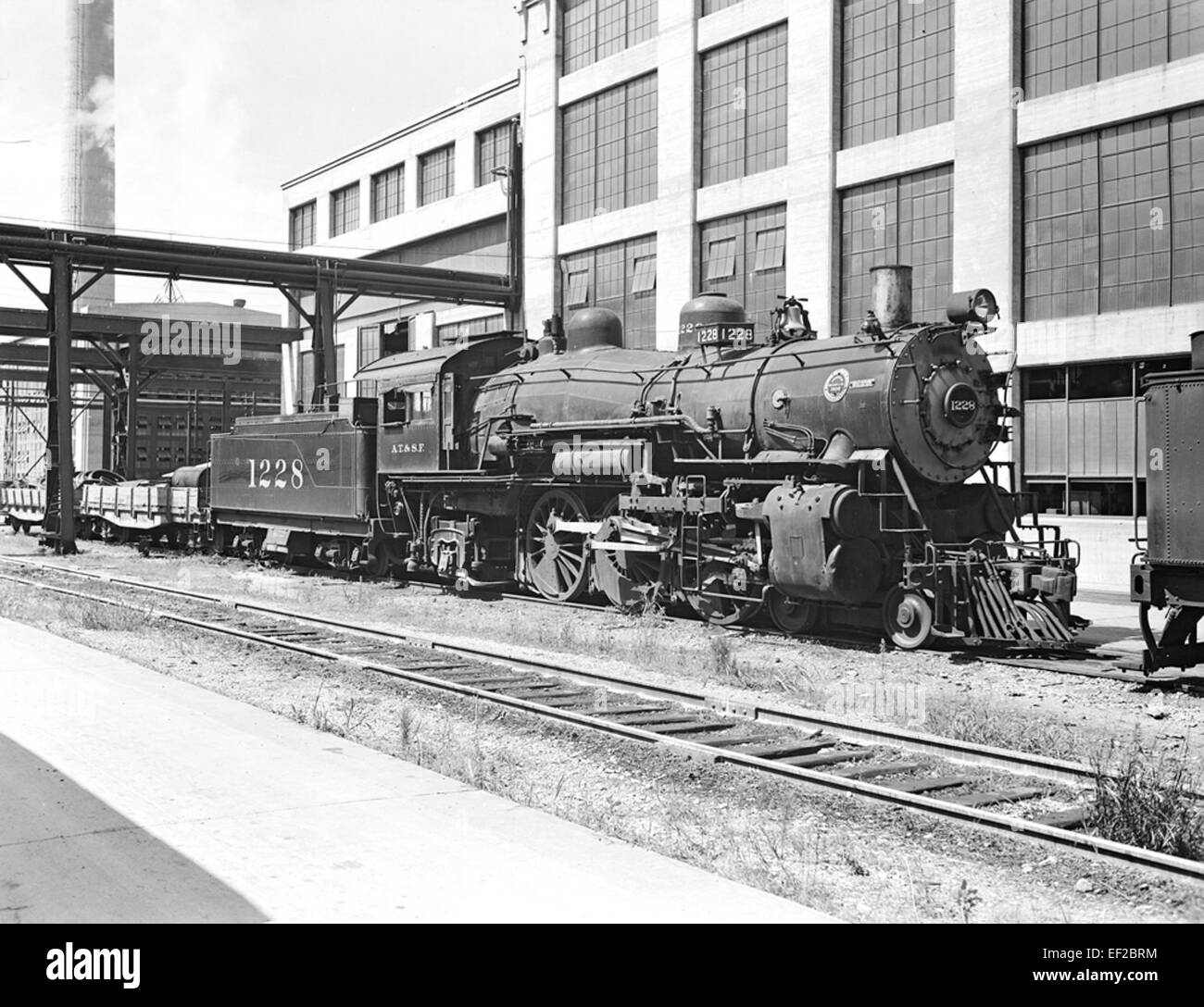 Atchison, Topeka, & Santa Fe Locomotive No. 1228, part of the famous ...
