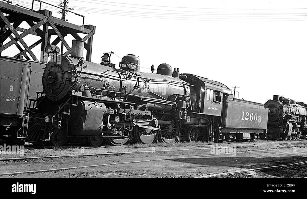 Santa fe railway company locomotives railroads railways tenders trains ...