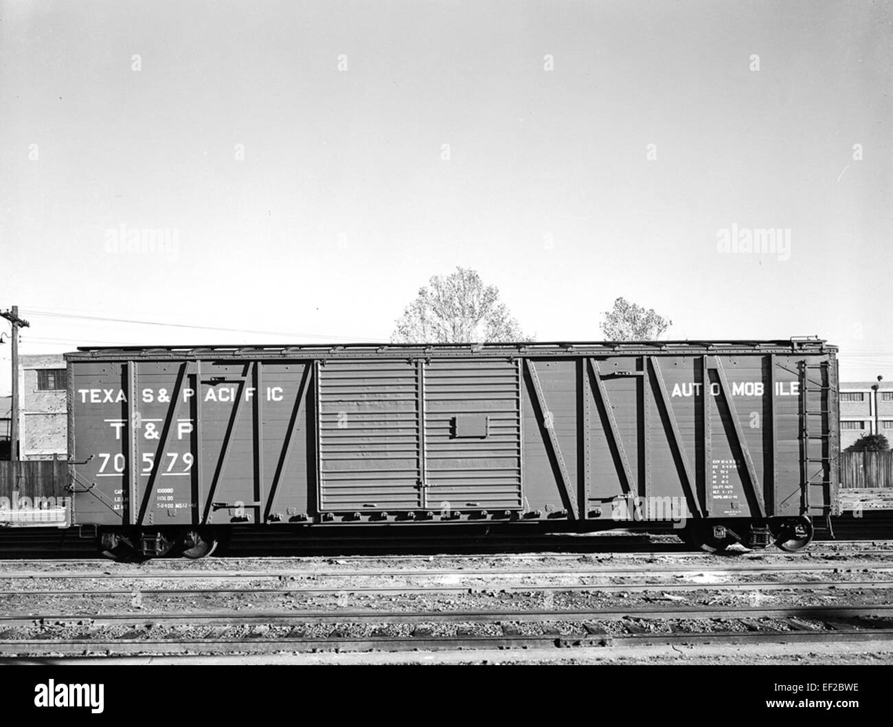 Freight cars in rail Black and White Stock Photos & Images - Alamy