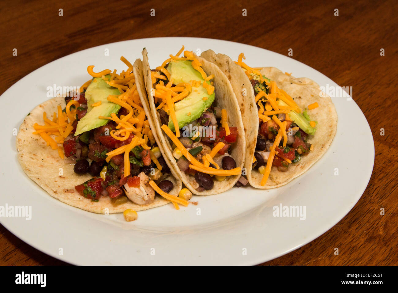 Plate of soft tacos Stock Photo - Alamy