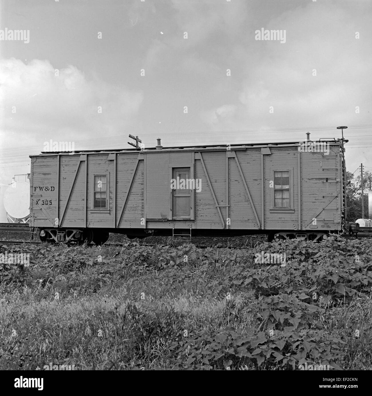 Outfit Car X-305, part of the Fort Worth & Denver City Railroad's ...