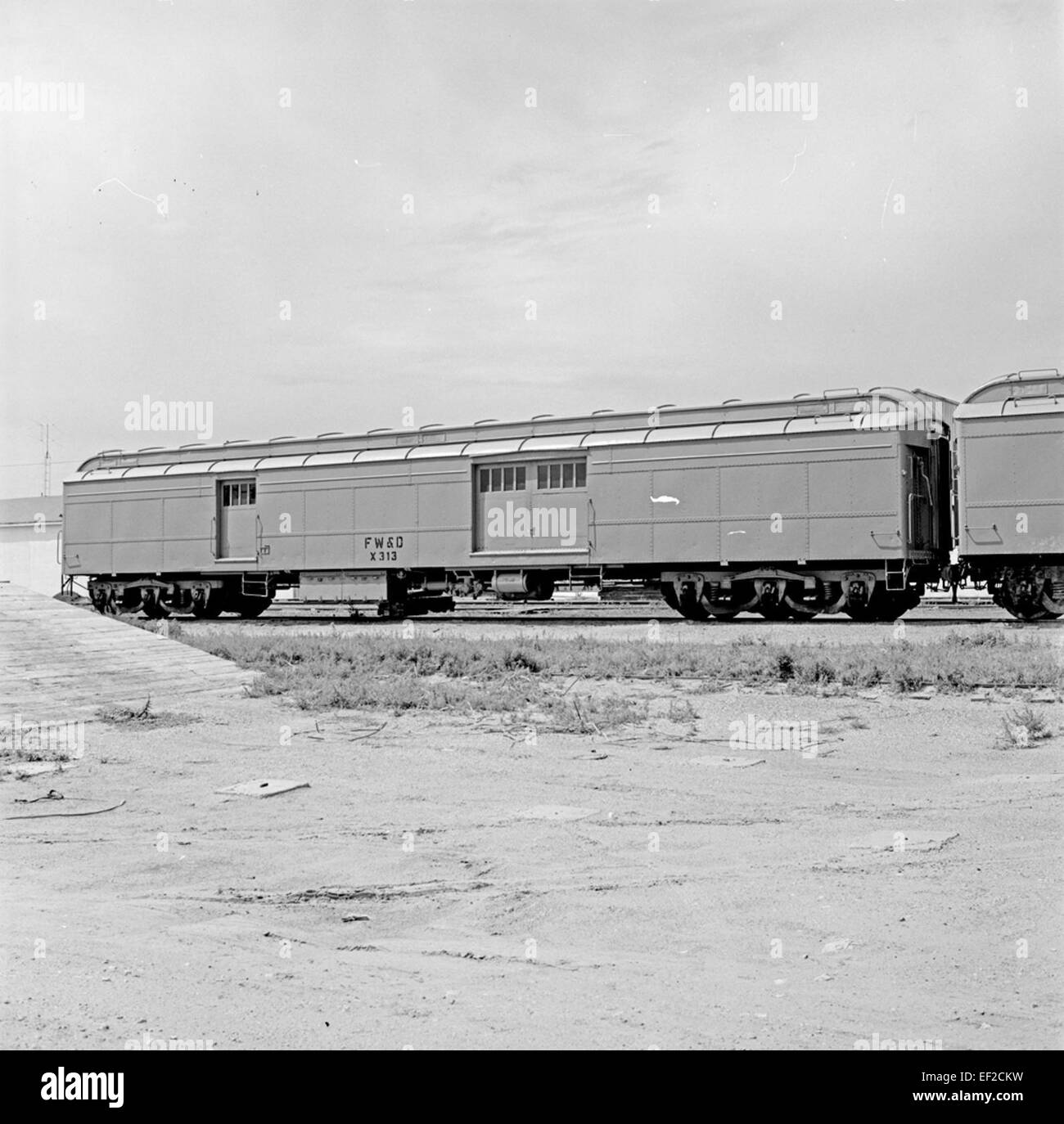 Outfit Car X-313, used by the Fort Worth & Denver City Railroad, was ...