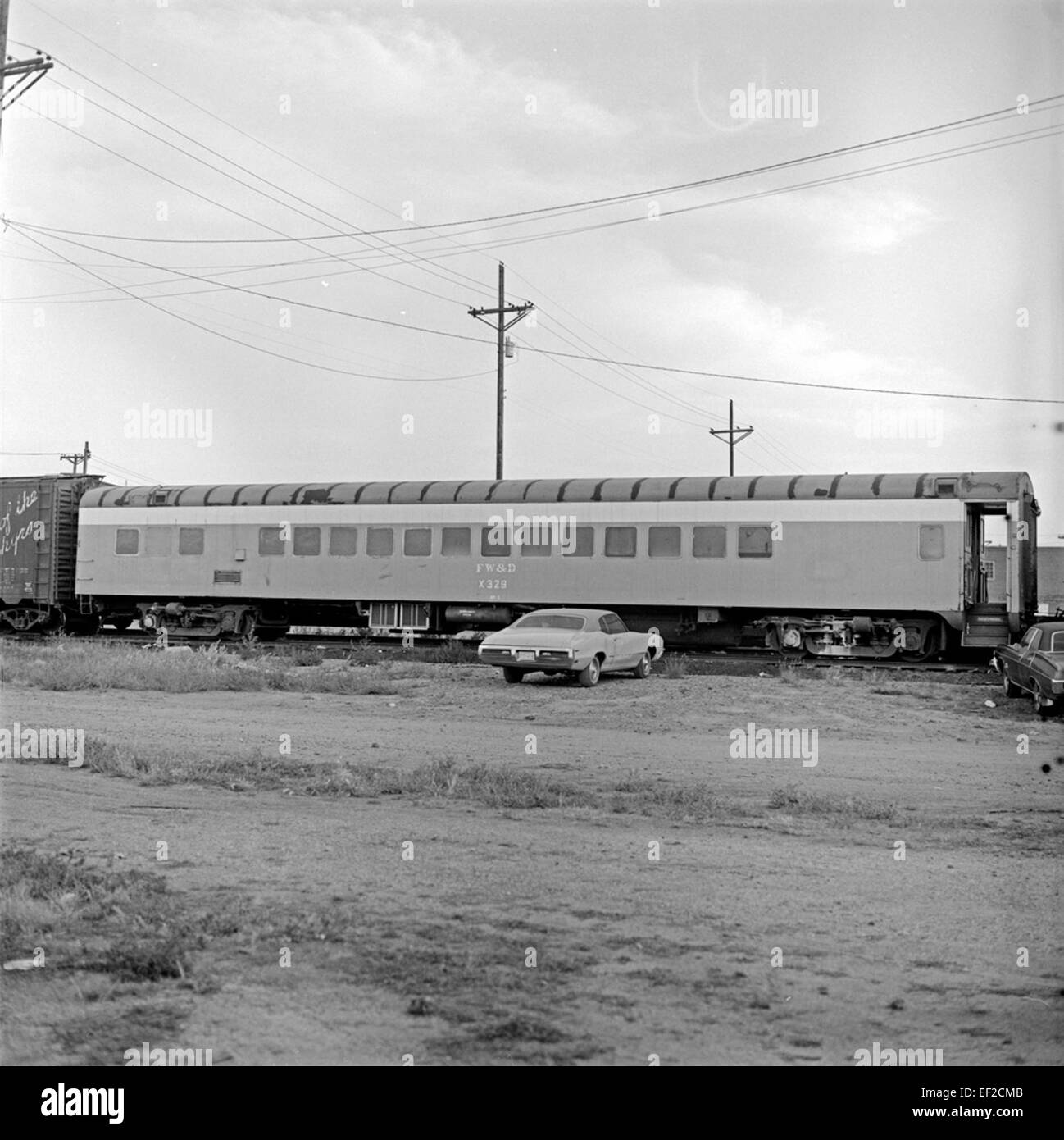 The image shows Outfit Car X-329 from Fort Worth & Denver City Railroad ...