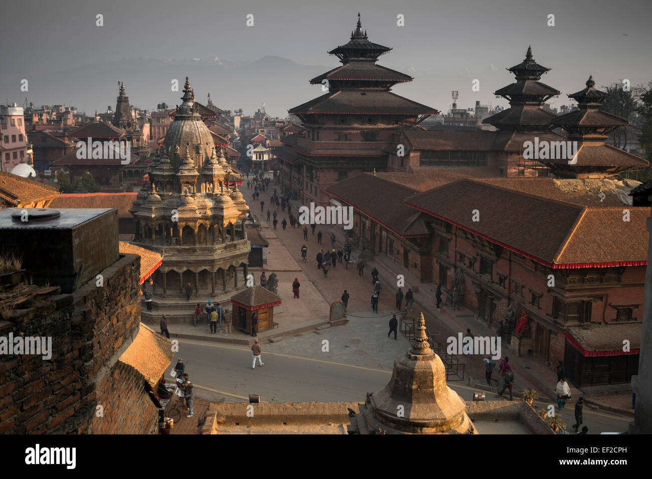 Scene from Durbar Square, Patan (Lalitpur) - Kathmandu Valley, Nepal ...