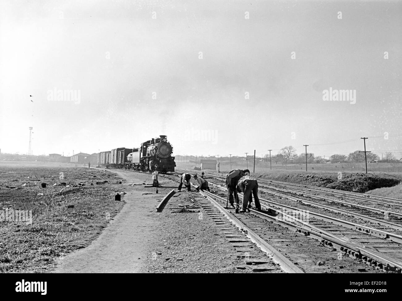 Image work on track Black and White Stock Photos & Images - Alamy