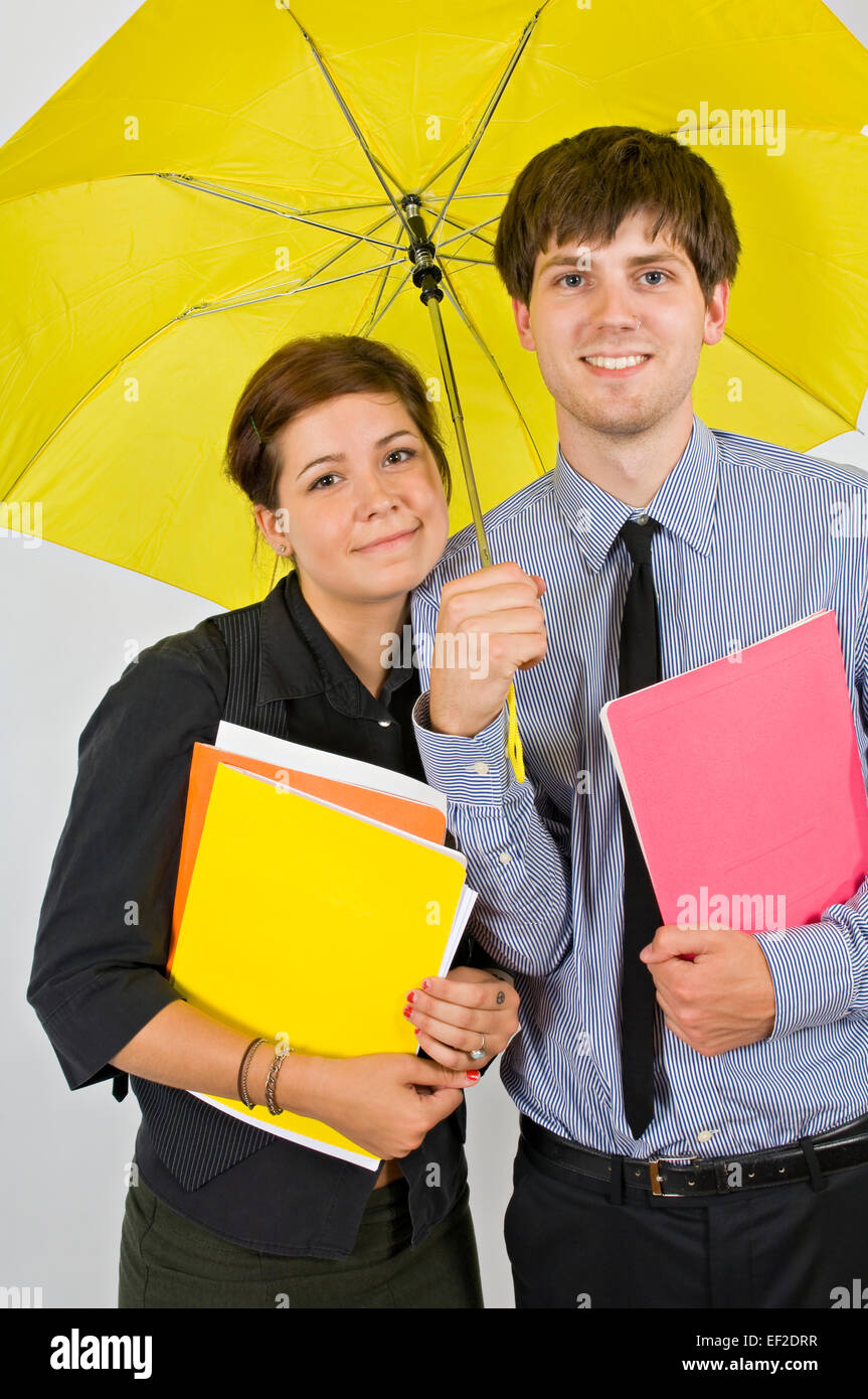 Businessman portrait umbrella smile hi-res stock photography and images ...