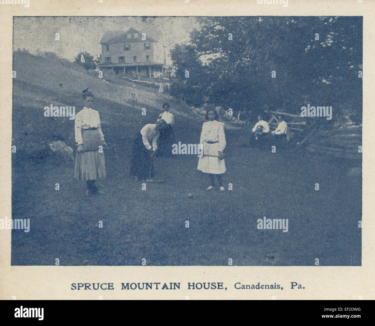 This image features the Spruce Mountain House, a notable historic ...