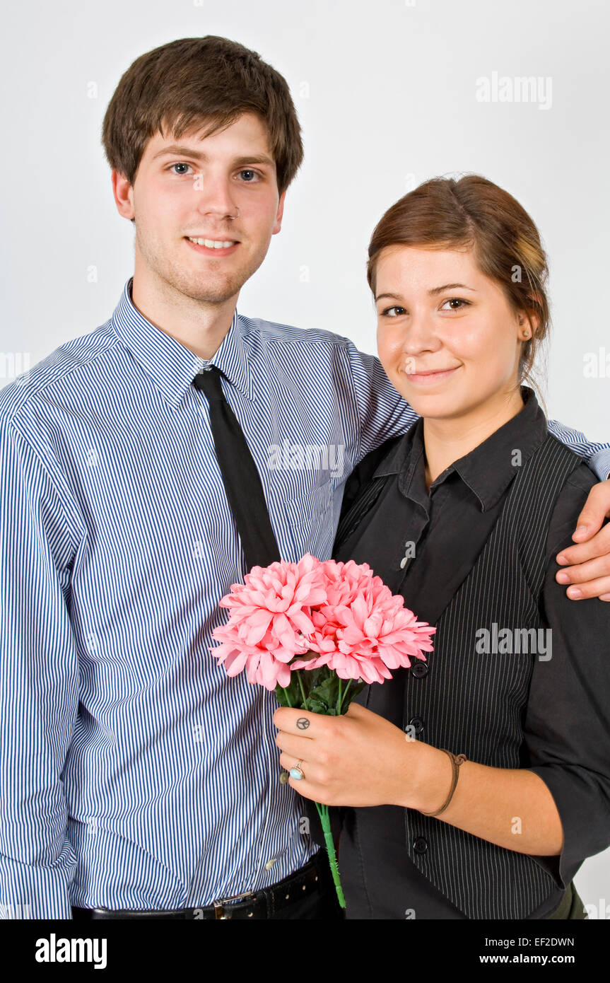 Couple standing together Stock Photo - Alamy