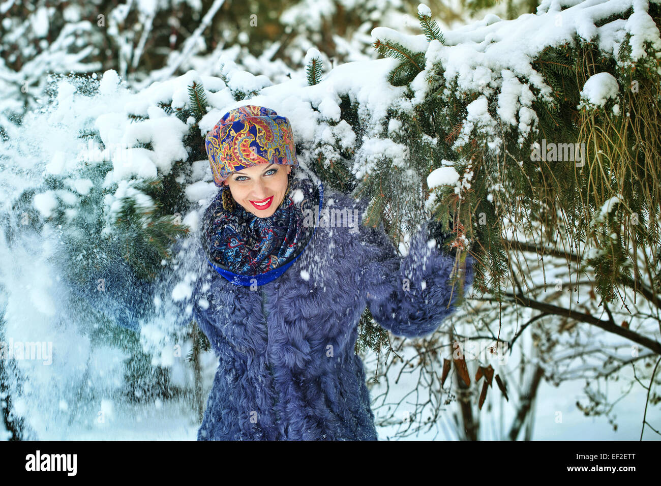 Girl in winter Stock Photo - Alamy