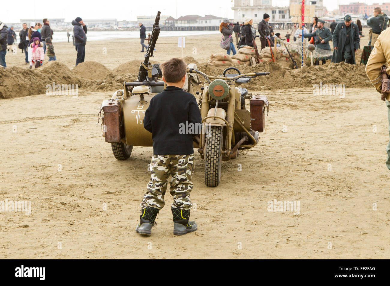 Anzio Beach, Rome, Italy. 25th January, 2015. Anzio beach commemoration ...