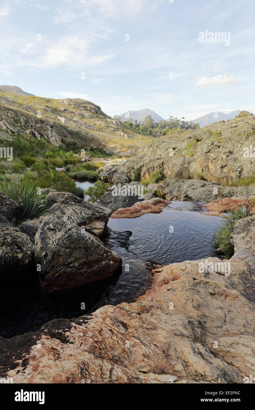Rock pools at the Tulbagh waterfall Stock Photo - Alamy