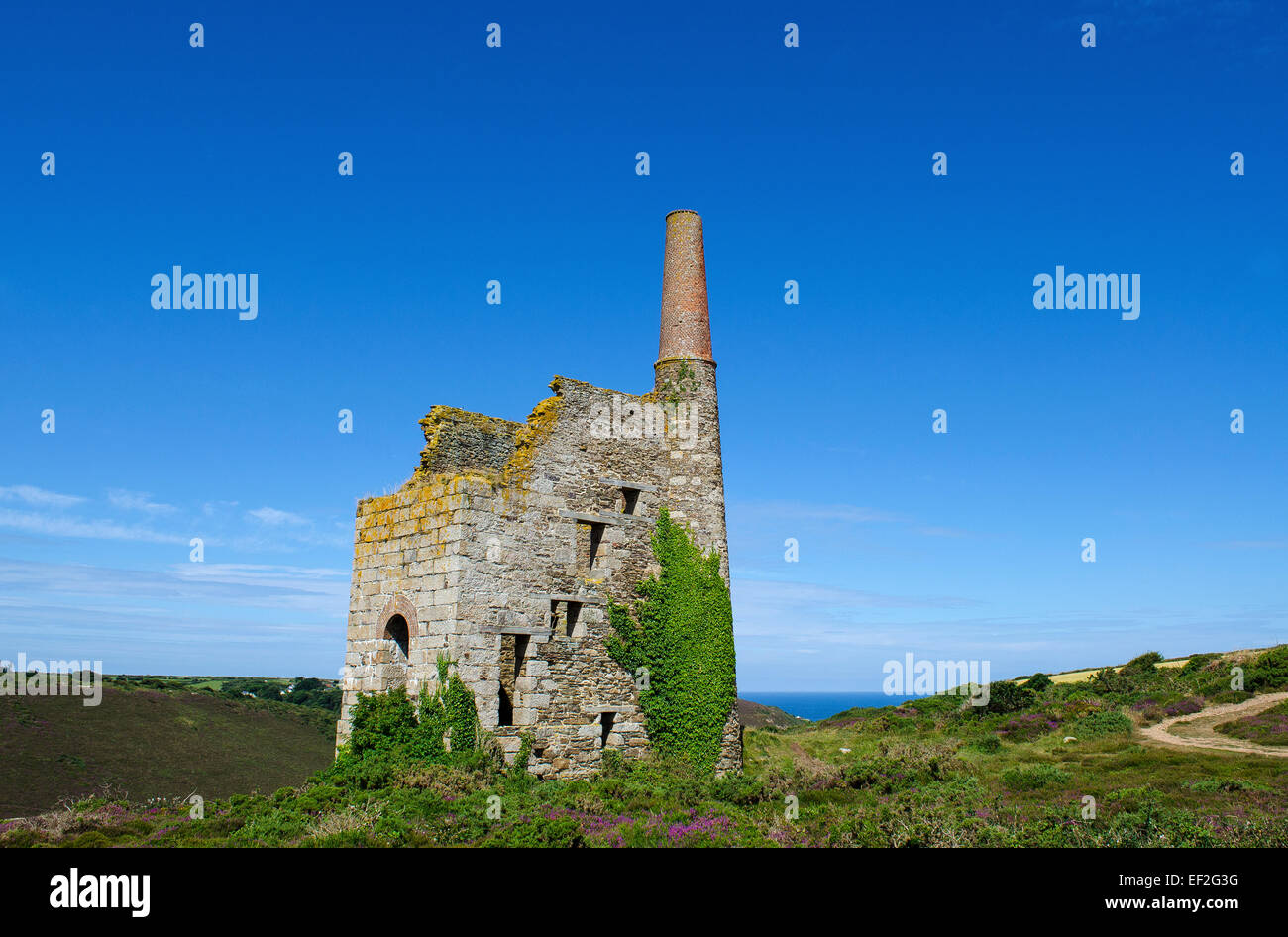 an old tin mine engine house near porthtowan in cornwall, uk Stock ...