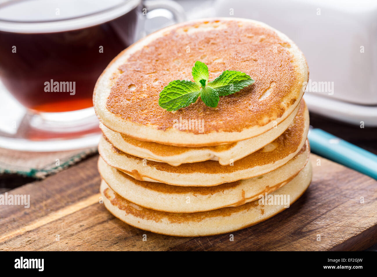 Stack of small pancakes Stock Photo - Alamy