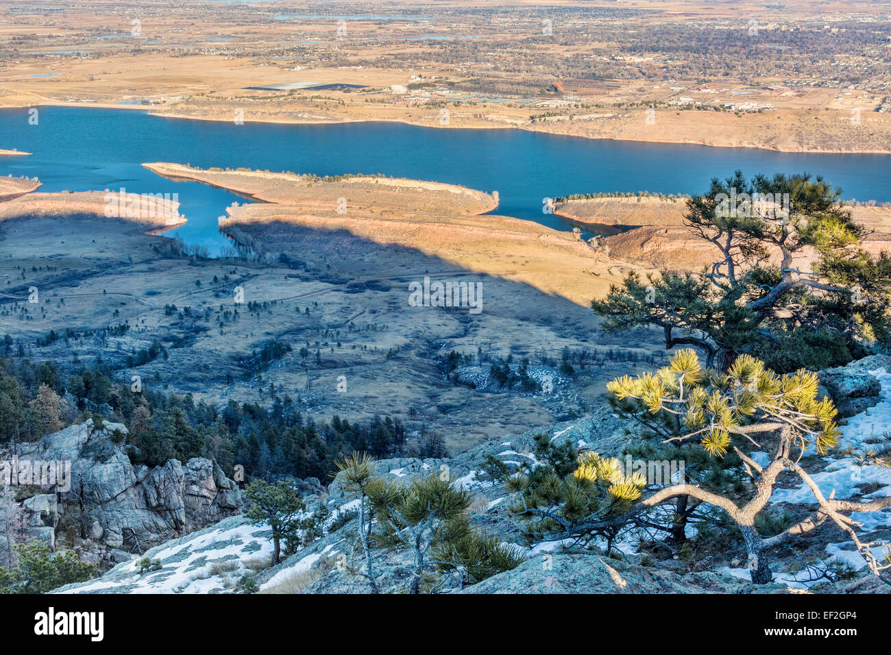 Lory State Park and Horsetooth Reservoir view from Arthur's Rock, a ...