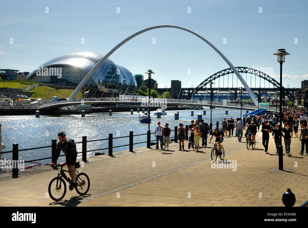 Newcastle Gateshead quayside Stock Photo - Alamy