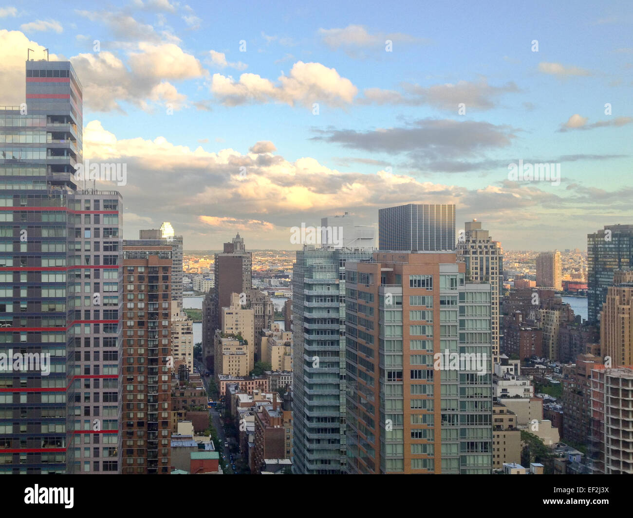 View among midtown Manhattan apartment towers in New York, NY, USA in ...