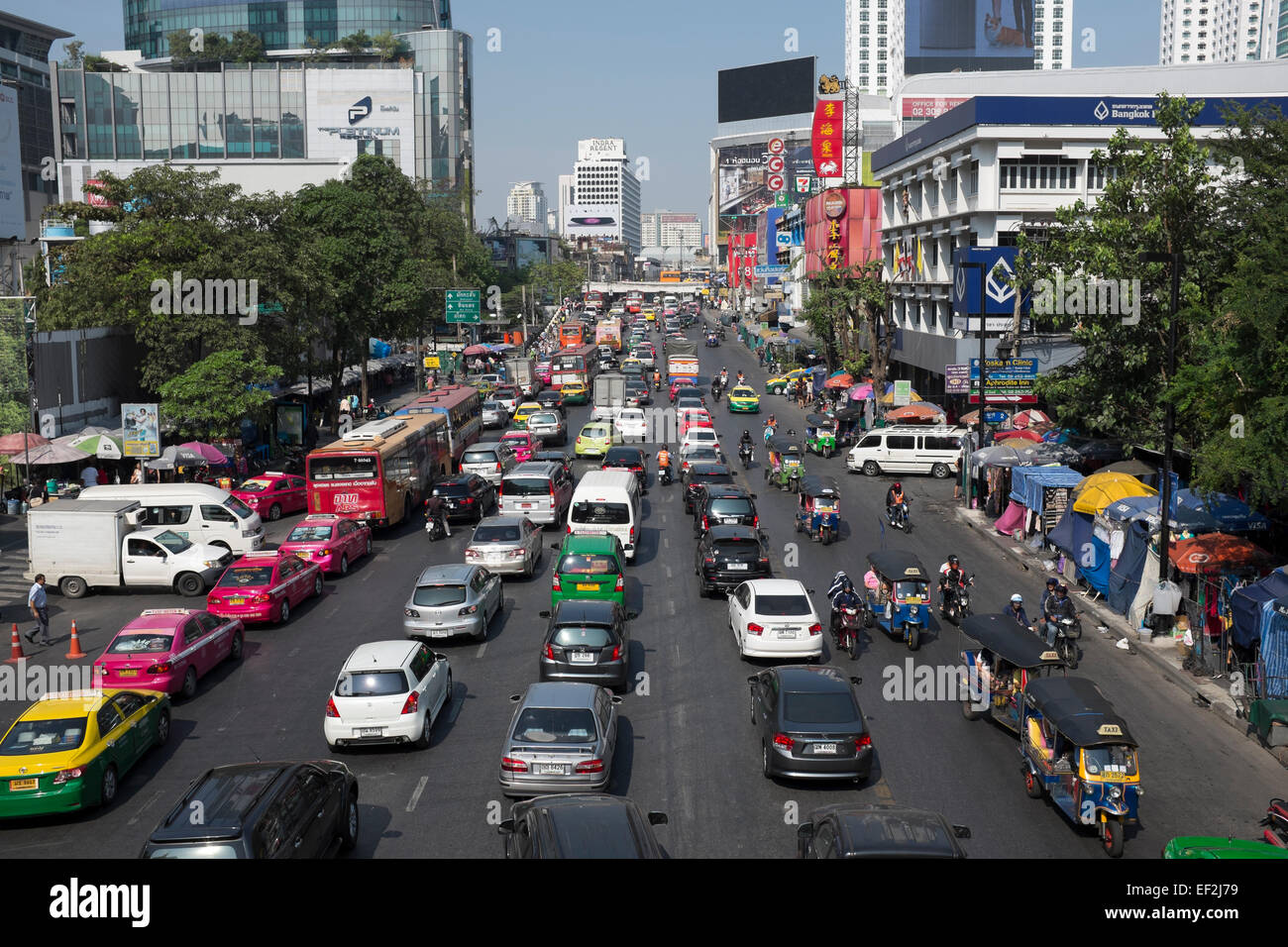Traffic Ratchadamri Road Bangkok Thailand Stock Photo - Alamy