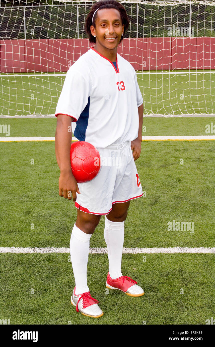 Soccer football smiling smile smiles full length hi-res stock ...