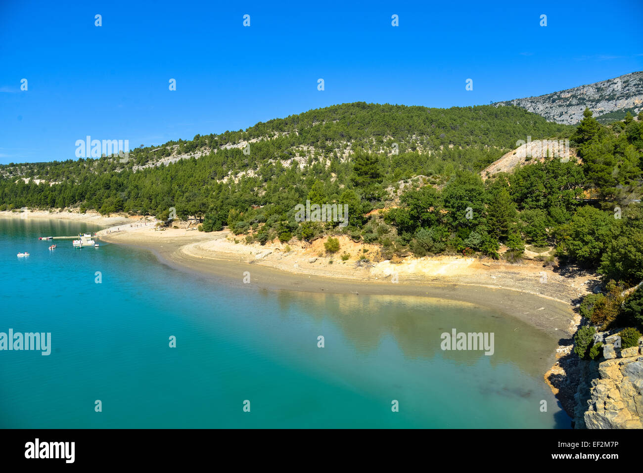 view at lake st croix in the provence france Stock Photo - Alamy