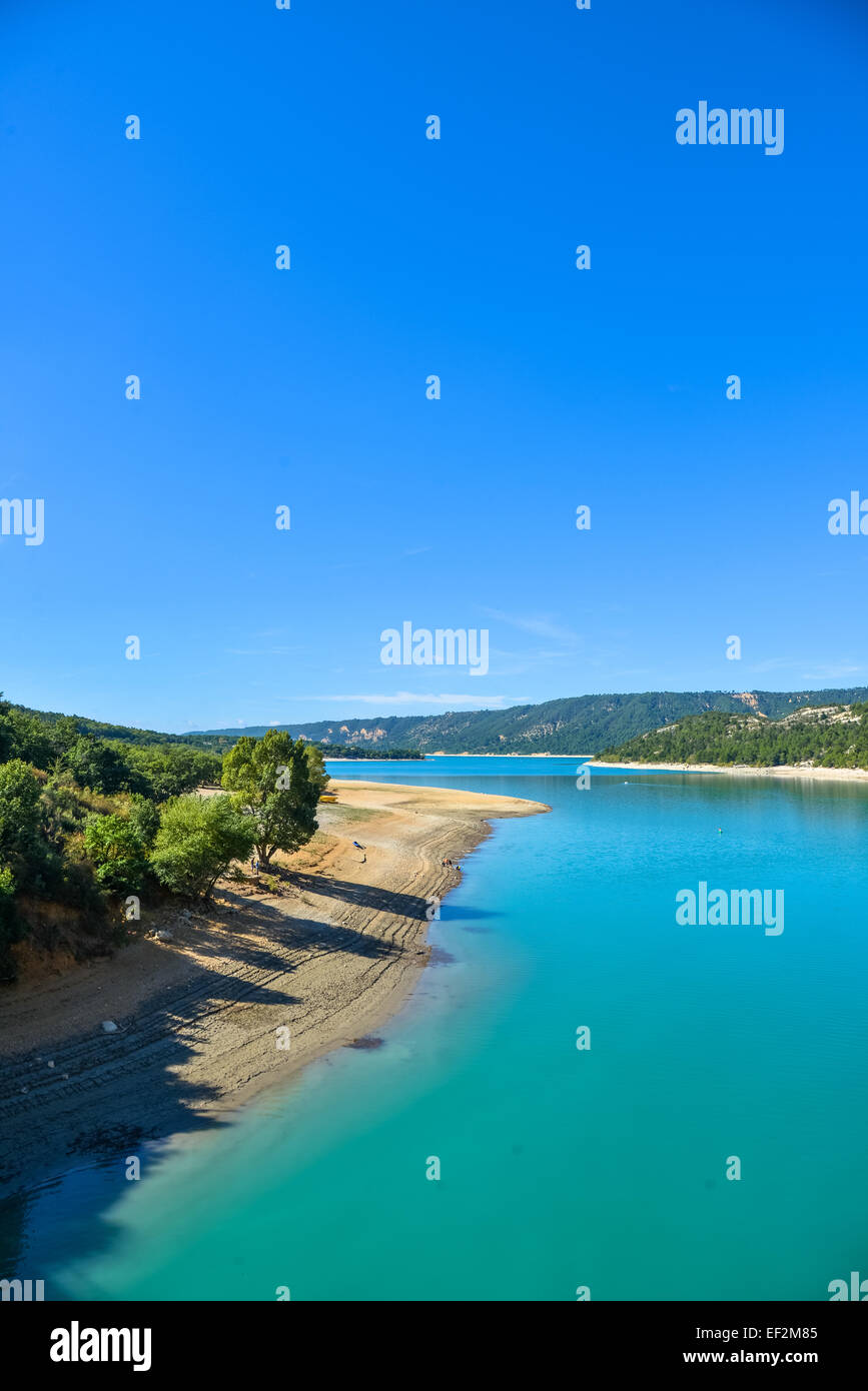view at lake st croix in the provence france Stock Photo - Alamy