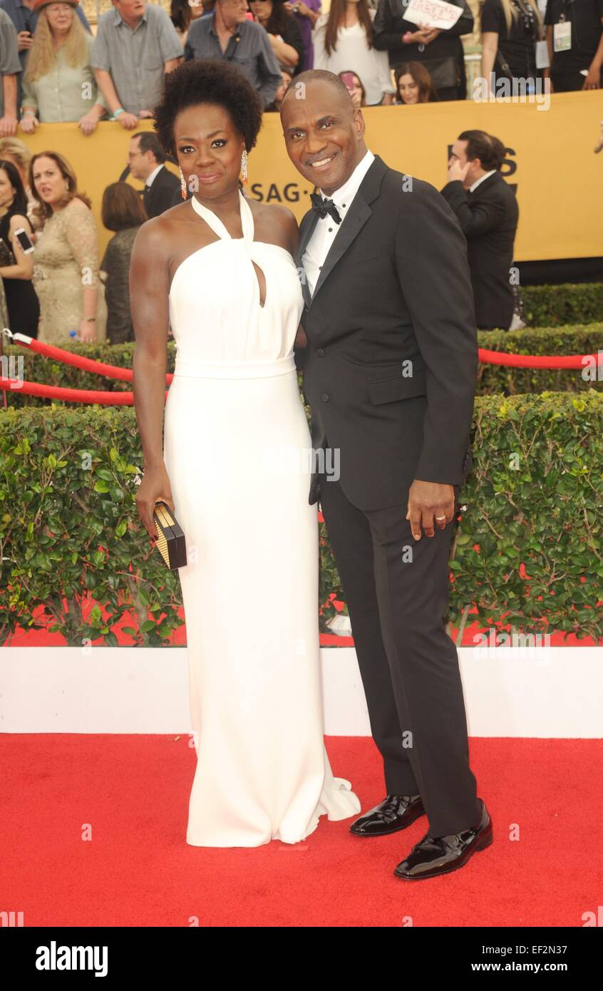 Los Angeles, CA, USA. 25th Jan, 2015. Viola Davis, Julius Tennon at ...